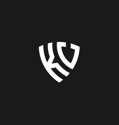 Kv monogram logo with abstract line Royalty Free Vector