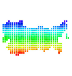 Colored pixel ussr map Royalty Free Vector Image
