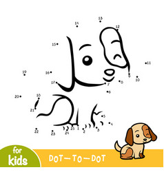 Dot to educational game and coloring book Vector Image