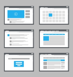 Web site onboarding screens ui and ux design Vector Image