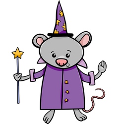 Wizard mouse cartoon Royalty Free Vector Image