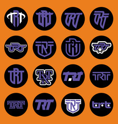 Monogram letters initial logo design azs Vector Image