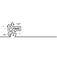 Fake internet line icon web propaganda sign Vector Image