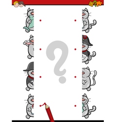 Educational children game matching for kids Vector Image