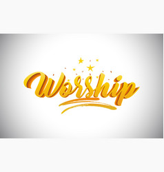 Jesus golden yellow word text with handwritten Vector Image
