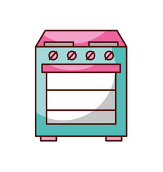 Cute oven graphic design Royalty Free Vector Image