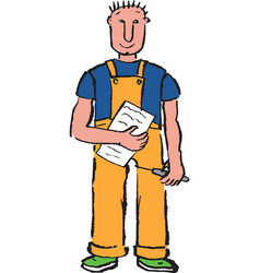 Manual worker cartoon Royalty Free Vector Image