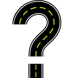 Road question mark Royalty Free Vector Image - VectorStock