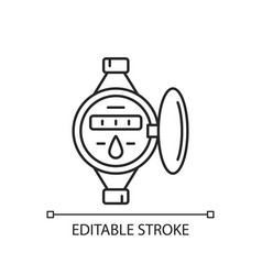 Water meter flat icon Royalty Free Vector Image