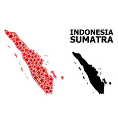 Flat map java island with caption Royalty Free Vector Image