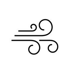 Hand drawn wind air flow icon set free breath Vector Image