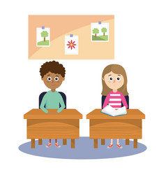 Elementary school cartoon Royalty Free Vector Image