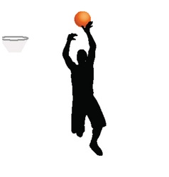 Male basketball player cut out Royalty Free Vector Image