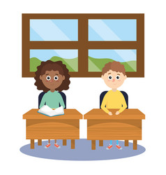 Elementary school cartoon Royalty Free Vector Image
