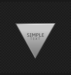 Realistic metal chrome button silver steel volume Vector Image