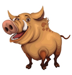Cartoon funny wild boar Royalty Free Vector Image