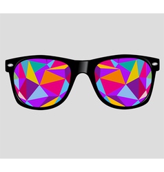 Sunglasses abstract rainbow lenses Royalty Free Vector Image