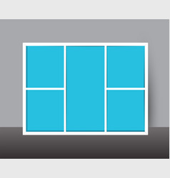 Horizontal collage layout template frames for Vector Image