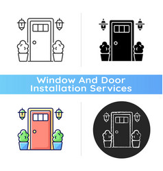 Set of color door icons Royalty Free Vector Image