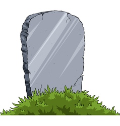 Isometric cartoon rock slab with grass - tileset Vector Image