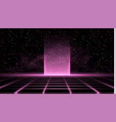 Synthwave vaporwave retrowave pink background Vector Image