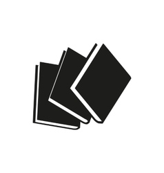 Book collection black Royalty Free Vector Image