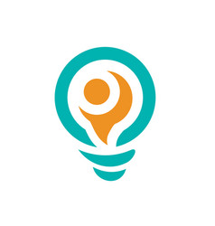Big think logo lightbulb logo icon Royalty Free Vector Image