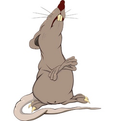 Flat icon of small mouse domestic rodent Vector Image