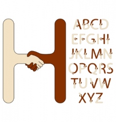 Handwriting alphabet Royalty Free Vector Image