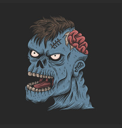 Zombie head Royalty Free Vector Image - VectorStock