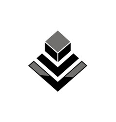 Building cube colored business logo Royalty Free Vector