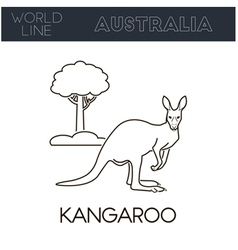 Australia symbol kangaroo Royalty Free Vector Image