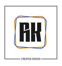 Initial letter rk logo template design Royalty Free Vector
