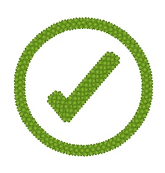 Four leaf clover check mark icon Royalty Free Vector Image