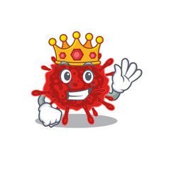 Royal king deadly corona virus cartoon Royalty Free Vector