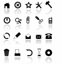 Black icons Royalty Free Vector Image - VectorStock