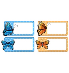 Polkadot labels with crocodiles Royalty Free Vector Image