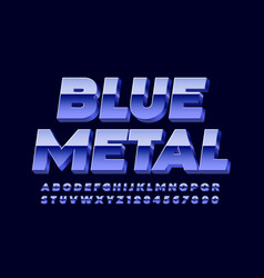 Silver chrome or aluminum 3d alphabet Royalty Free Vector