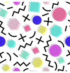 Seamless geometric pattern Memphis Style Vector Image