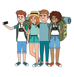 Tourist people cartoon Royalty Free Vector Image