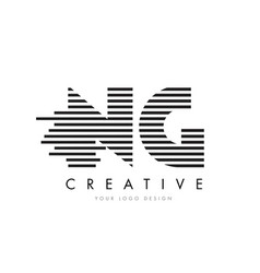 Creative colorful letters ng n g logo Royalty Free Vector