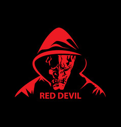 Grim reaper with red eyes Royalty Free Vector Image