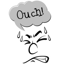 Expression word for sad Royalty Free Vector Image