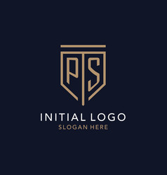 Ps initial wedding monogram logo Royalty Free Vector Image