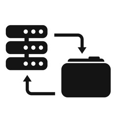 Backup folder icon simple data storage Royalty Free Vector