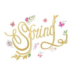 Spring time wording Royalty Free Vector Image - VectorStock