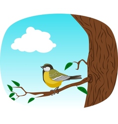 Tree with a birds Royalty Free Vector Image - VectorStock