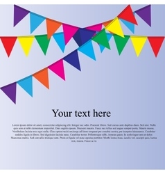 Cute party flag hanging design Royalty Free Vector Image