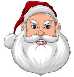 Happy santa claus face side view Royalty Free Vector Image