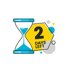 10 days left - colorful geometric countdown Vector Image